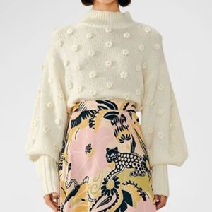 FARM Rio | Sweaters | Nwt 225 Farm Rio Embellished Flowers Balloon ...